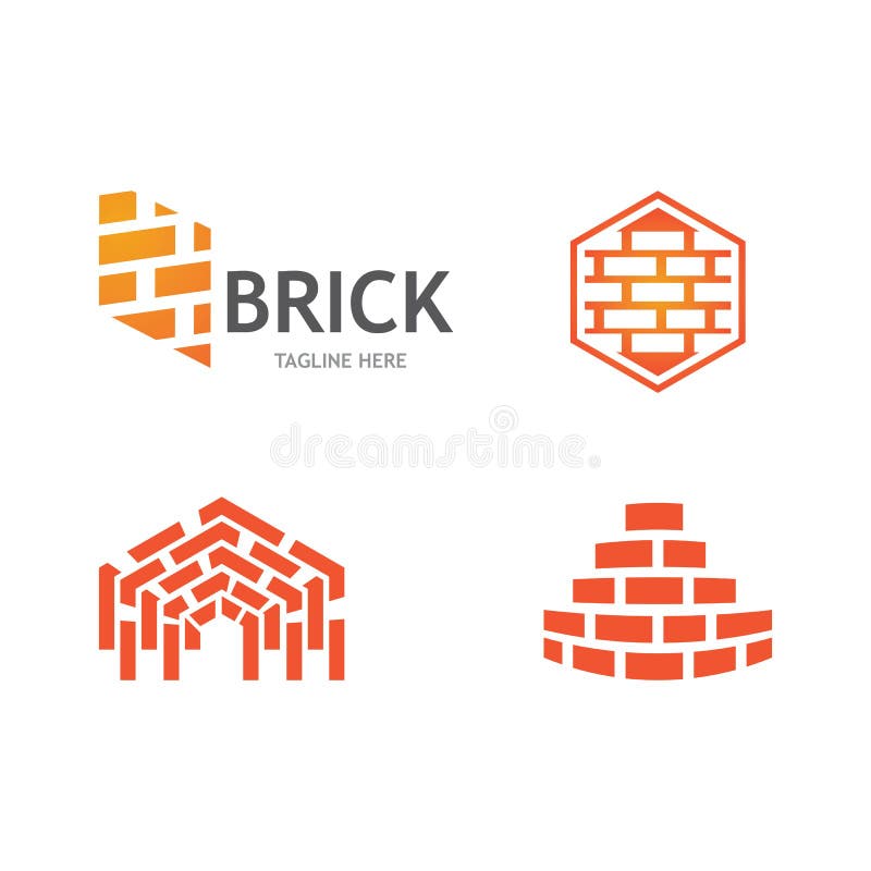 Brick wall logo vector stock vector. Illustration of concept - 152879004