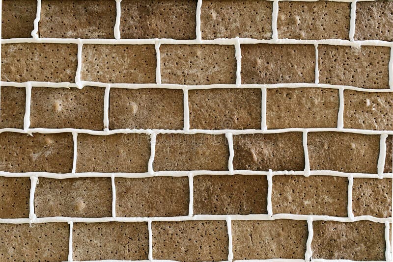 A Brick Wall Made from Gingerbread Cookies for Background Stock Image ...