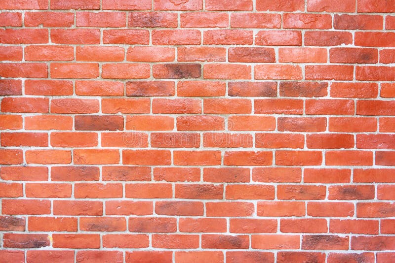 Brick Wall Made of Red Bricks. Classic Masonry Stock Image - Image of ...