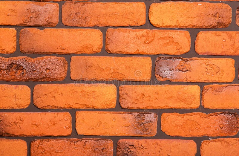 Brick Wall Made of Red Bricks Stock Photo - Image of construction, clay ...