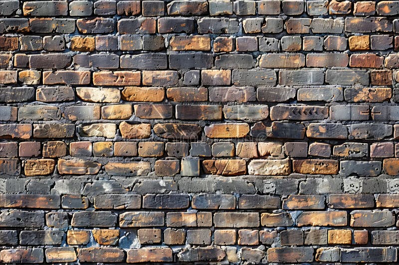 A Brick Wall with Many Different Colors Stock Image - Image of brick ...