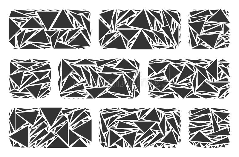 Brick Wall Mosaic of Triangles Stock Vector - Illustration of object ...