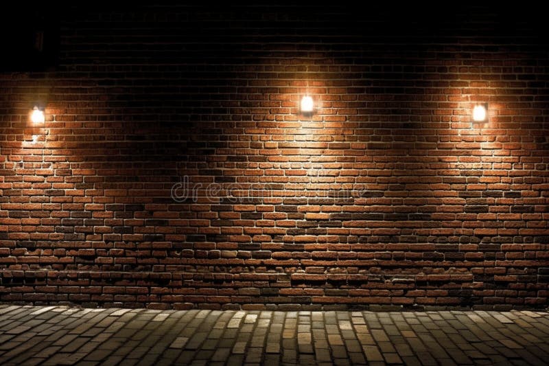 Brick Wall At Night Stock Illustration Illustration Of Chaos 277141018
