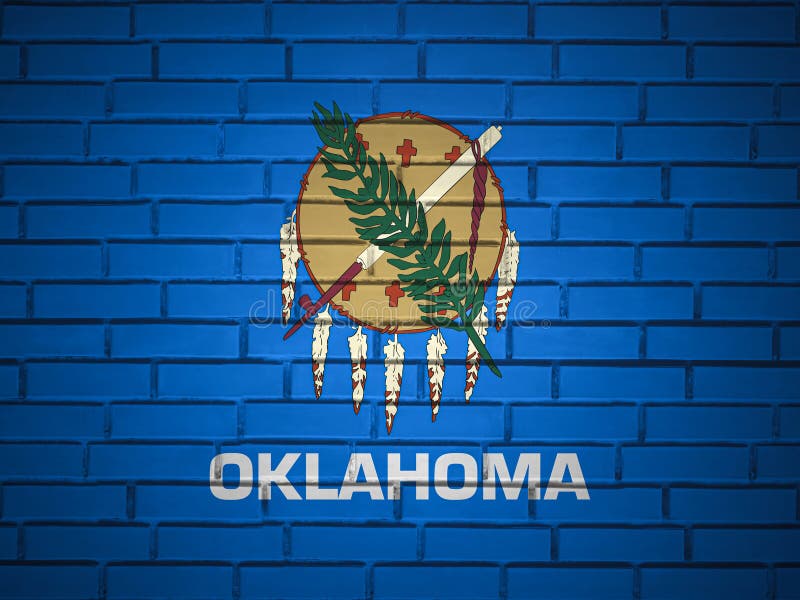 Brick Wall Oklahoma State Flag Stock Illustration - Illustration of ...