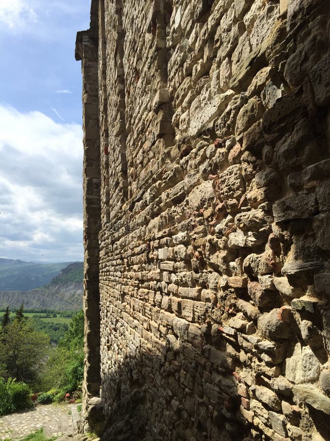 Brick Wall on an Old Building Stock Image - Image of wall, building ...