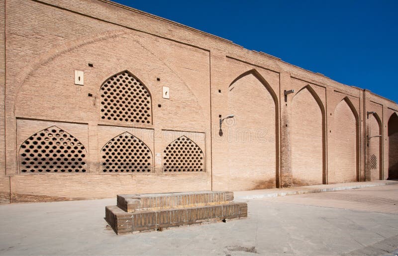 Brick Wall of an Old Building in the Iranian City Stock Image - Image ...
