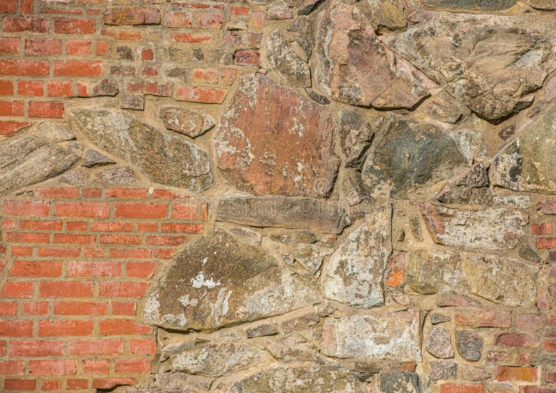 Brick Wall of an Old Castle Stock Photo - Image of wall, medieval ...