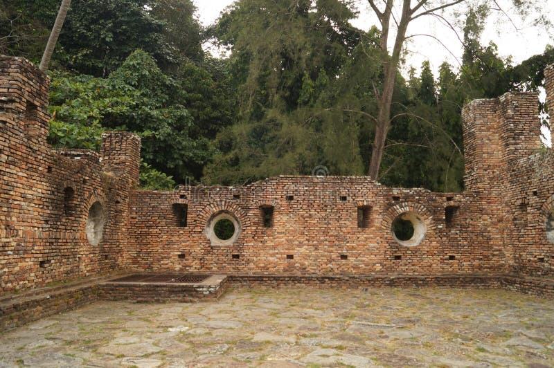 Brick Wall of an Old Dutch Fort. Stock Photo - Image of historical ...