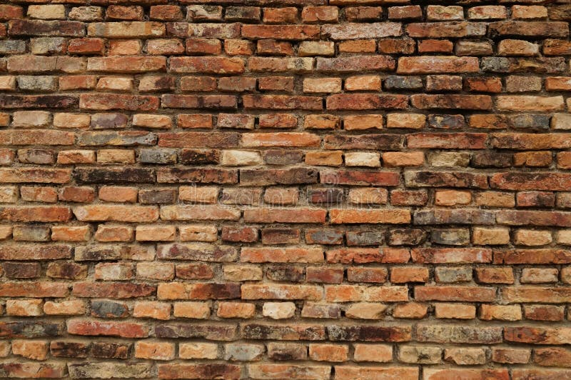 Brick Wall of an Old Dutch Fort. Stock Image - Image of backdrop ...
