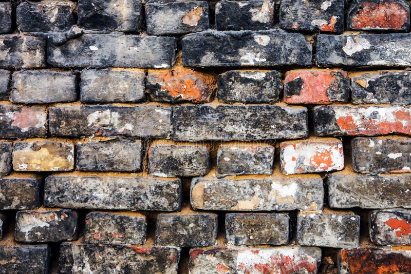 Brick Wall of Old Faded Bricks As a Background. Grunge Texture. Loft ...