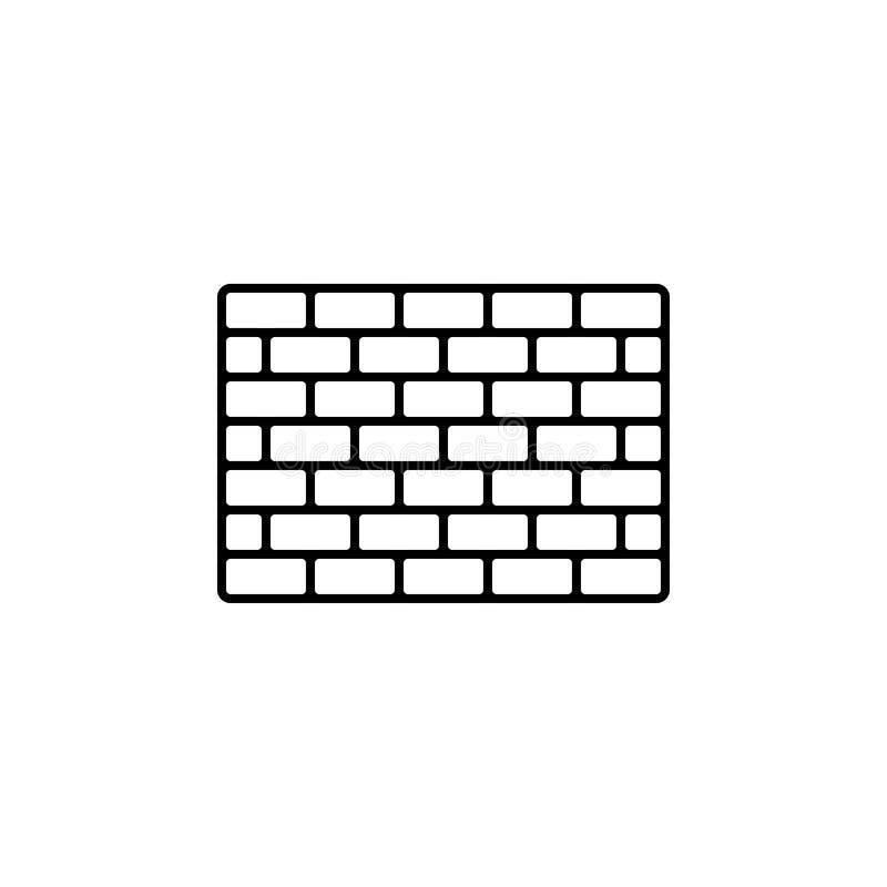 Brick Wall Outline Vector Icon. EPS 10 Illustration Stock Vector ...