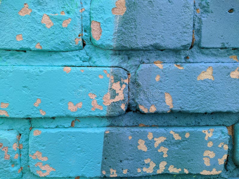 Brick Wall Painted in Different Bright Colors. Stock Photo - Image of ...