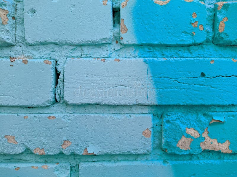 Brick Wall Painted in Different Bright Colors. Stock Photo - Image of ...