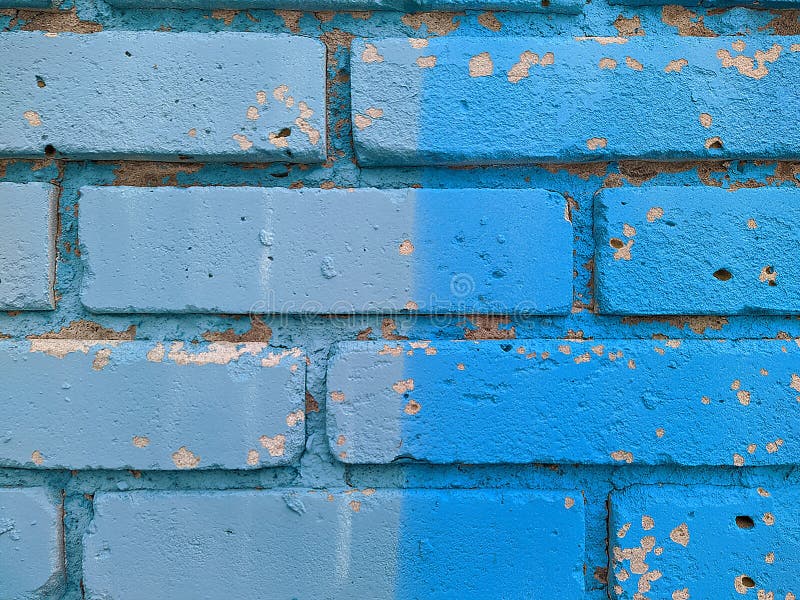 Brick Wall Painted in Different Bright Colors. Stock Photo - Image of ...