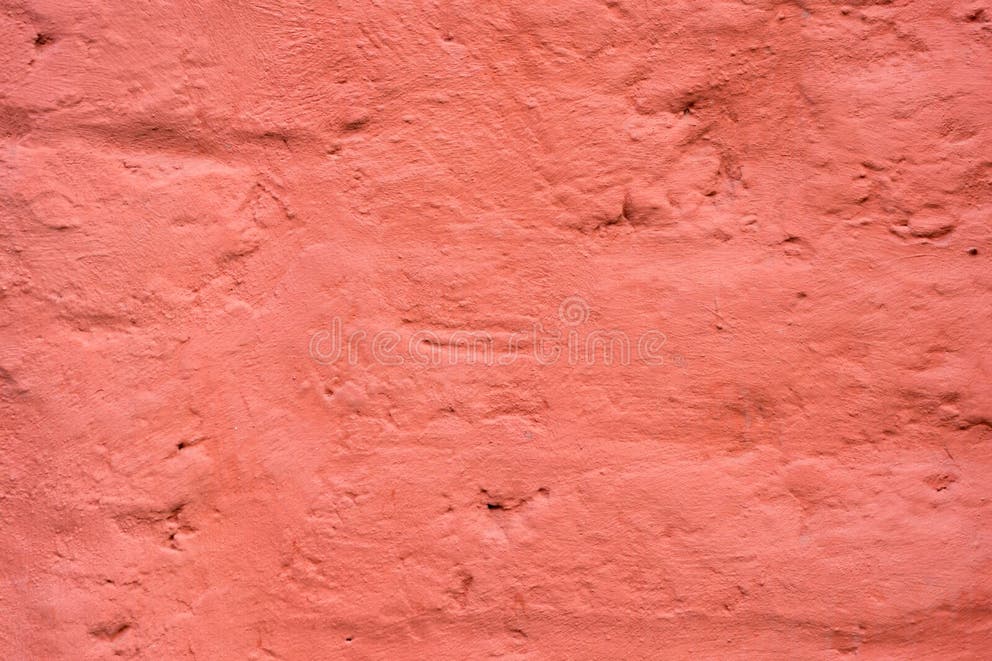 Brick Wall Painted with Thick Red Paint Stock Photo - Image of solid ...