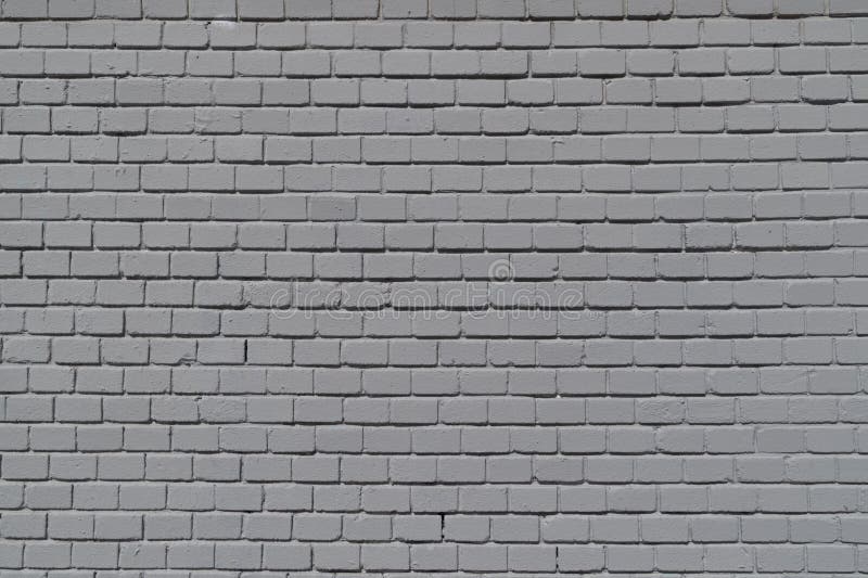 Brick Wall Painted in Uniform Gray Color Stock Image - Image of texture ...