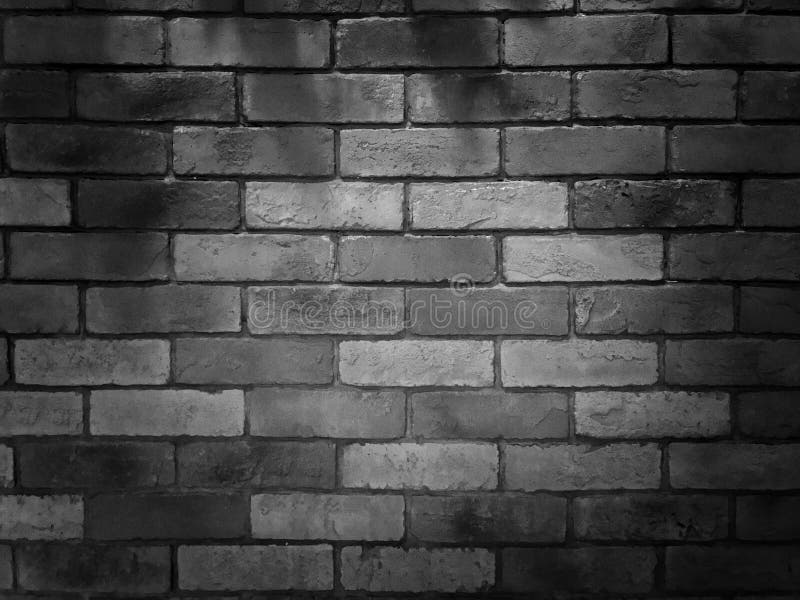 Brick Wall Pattern in Dark Black Color Stock Image - Image of surface ...