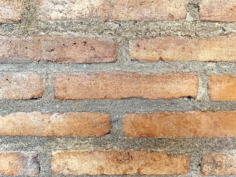 Close Up View of Red Brick Wall. Rough Surface of Brick Wall. Patterns ...