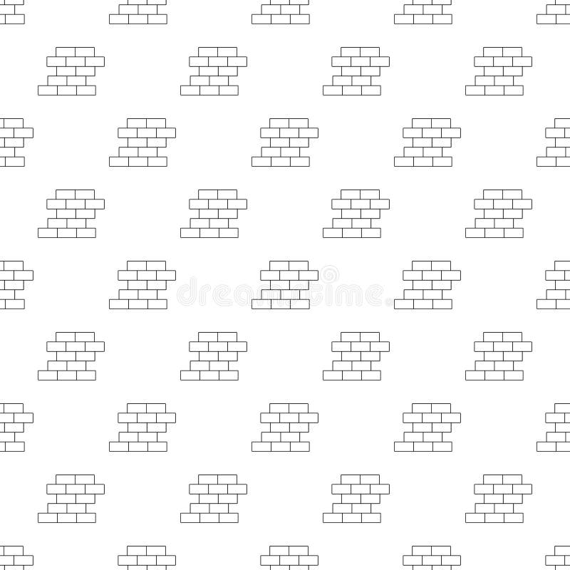 Brick Wall Pattern Seamless Stock Vector - Illustration of adobe, brick ...