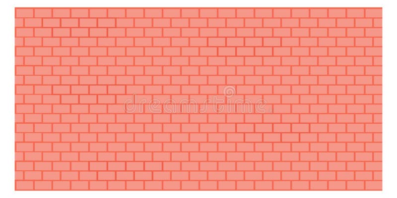 Brick Wall Pattern. Stone Red Block Surface Stock Vector - Illustration ...