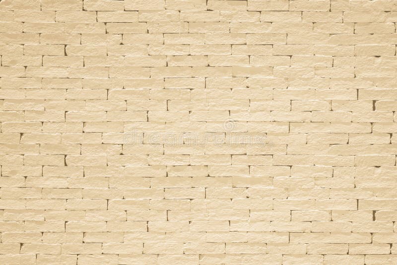 Brick Wall Pattern Texture Background Painted in Light Yellow Beige ...
