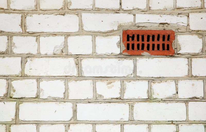 Brick Wall with Primitive Ventilation Stock Image - Image of background ...