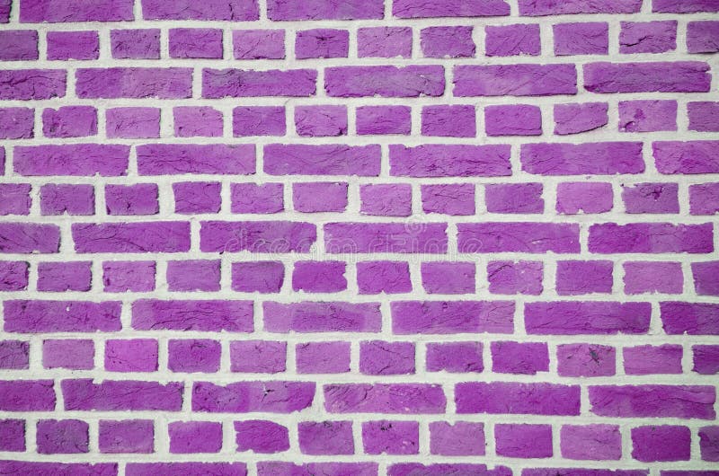Brick Wall, Purple Rustic Look, Background Texture Stock Image - Image ...