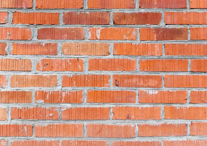 A Brick Wall with a Red Brick Color Stock Image - Image of surface ...