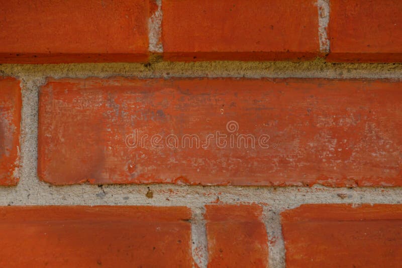 Brick Wall from Red Bricks Close-up. Horizontal Texture Stock Photo ...