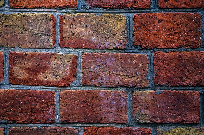 Brick Wall of Red Brick. Brick Masonry with Smooth Seams. Accurate ...