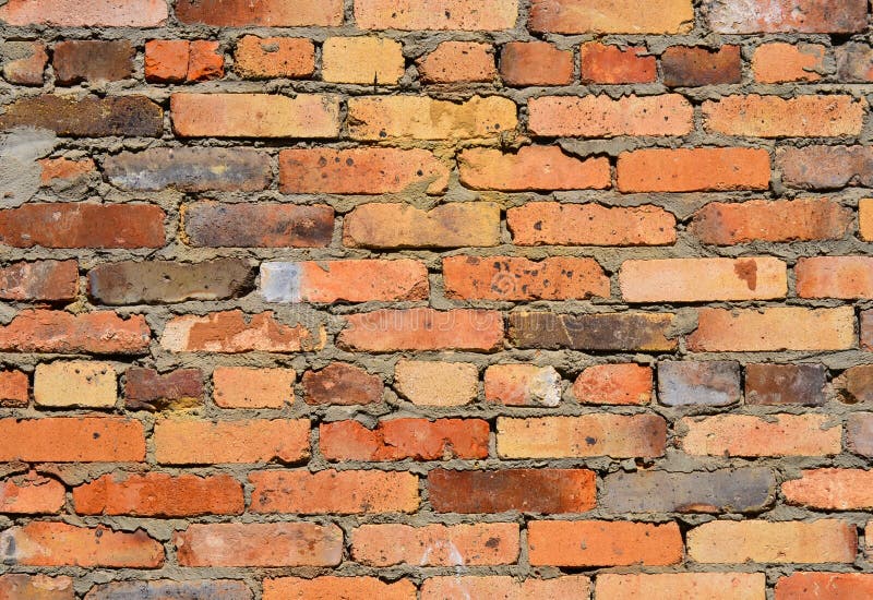 Red Brick Wall is Divided by a Vertical Crack. Separation Concept Stock ...