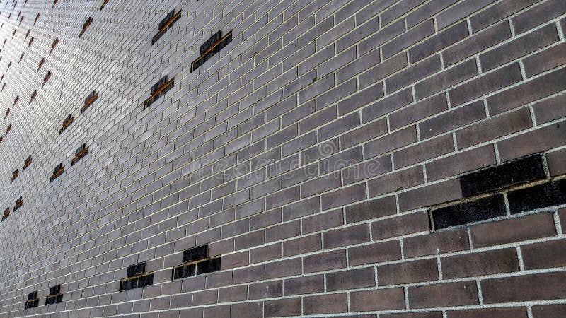 Brick Wall with Reflections of Light Ray Stock Photo - Image of ...