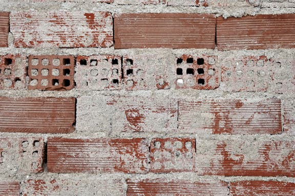 Brick Wall with Remaing Plaster Stock Image - Image of design, space ...