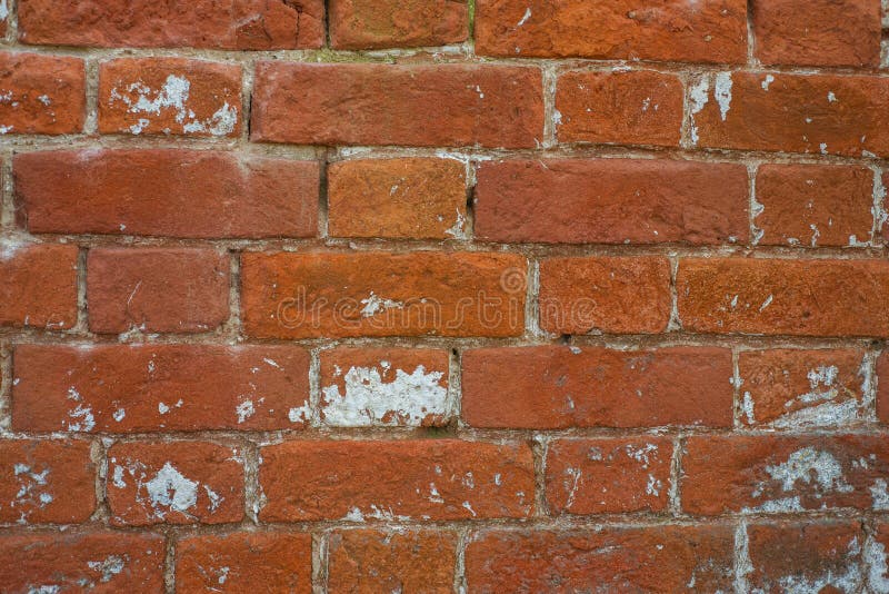 Brick Wall with Remnants of Plaster Stock Photo - Image of design ...