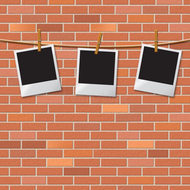 Brick Wall Represents Text Space and Border Stock Illustration ...