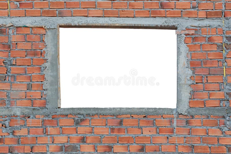 Brick Wall in Residential Building Construction Stock Photo - Image of ...