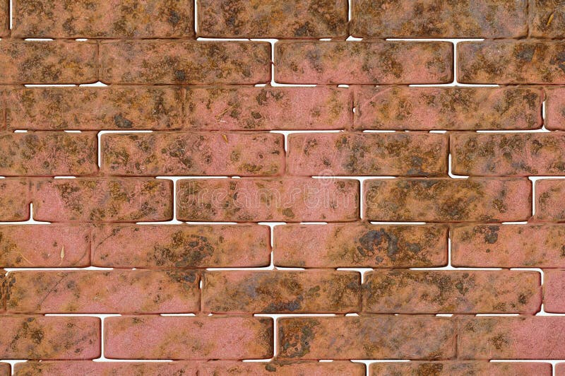 Brick Wall, Rust-coloured Texture Stock Image - Image of design, wall ...