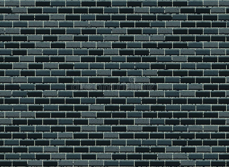 Brick Wall Seamless Pattern. Realistic Dark Color Brick Texture ...