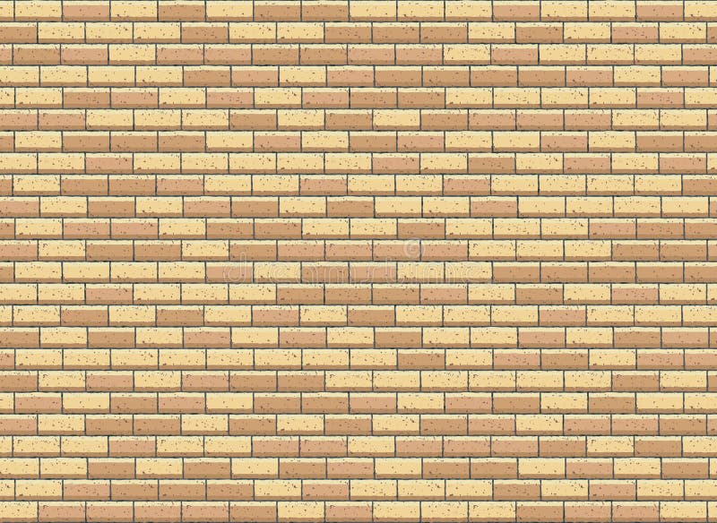 Brick Wall Seamless Pattern. Realistic Light Brown Brick Texture Design ...