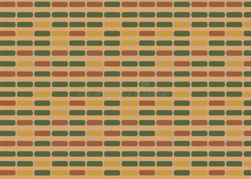 Brick Wall Seamless Pattern. Vector Illustration of Stone Bricks ...