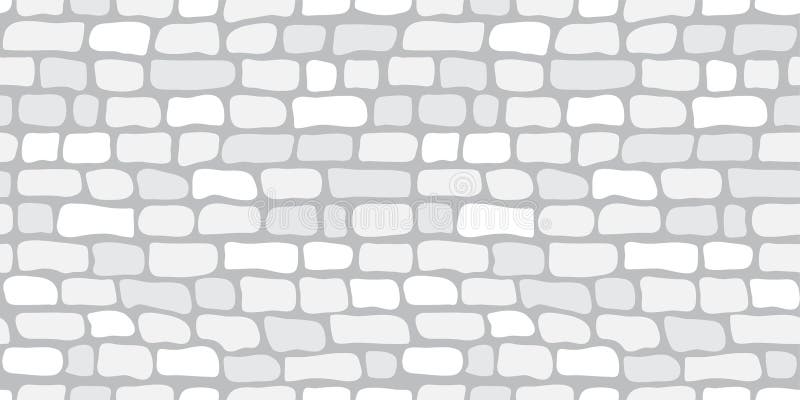 Brick Wall Seamless Pattern, White Tile Texture, Light Gray Stone ...