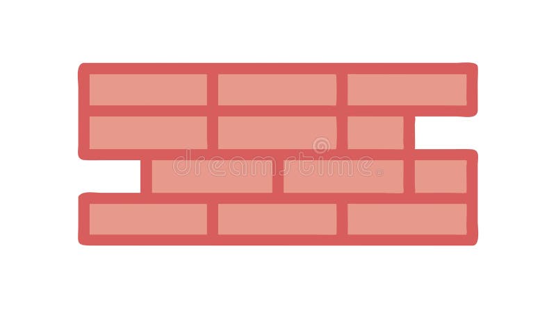 Brick Wall Section Icon Vector, Construction Building Symbol, Vector ...