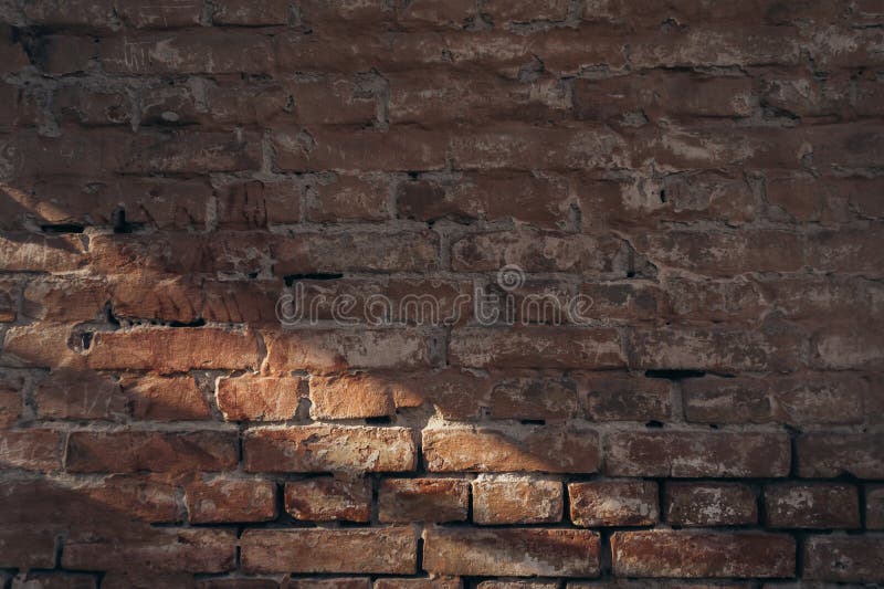 A Brick Wall with a Shadow on it Stock Image - Image of brickwork ...
