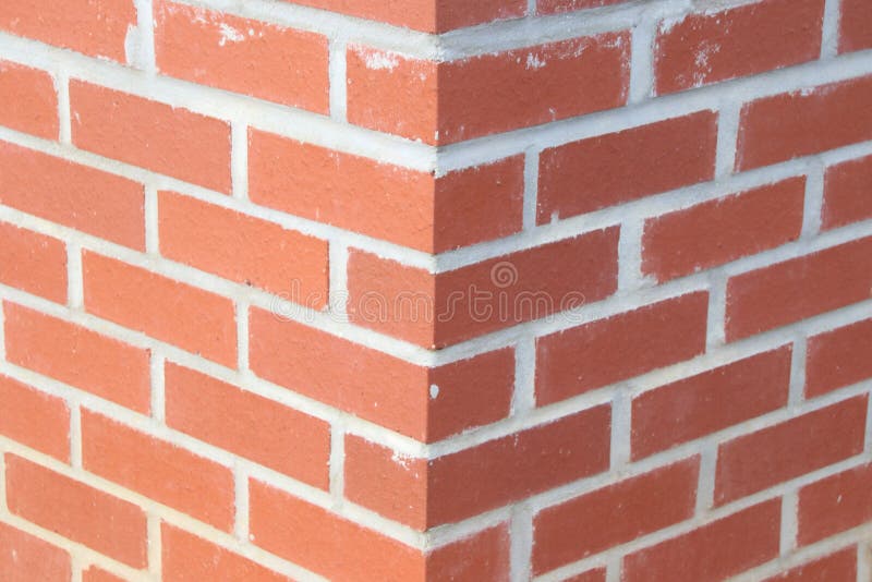 Brick Wall at a Sharp Angle Split in Half Stock Image - Image of ...