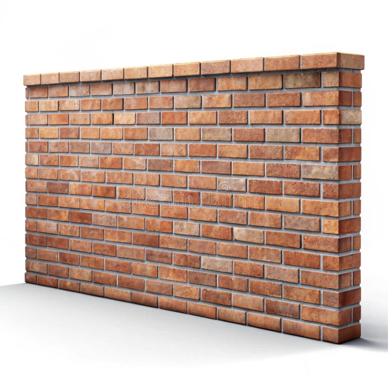 Brick wall short isolated stock illustration. Illustration of ...