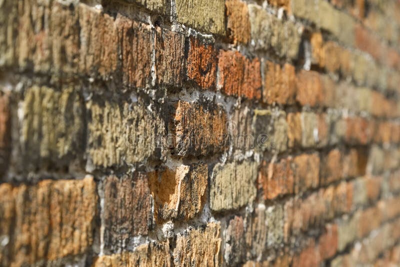 Brick Wall Shown at an Angle Stock Image - Image of abstract, details ...