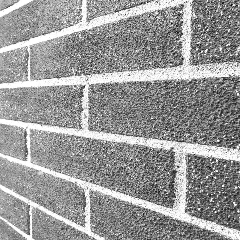 Brick Wall Side Angle Black and White Stock Image - Image of angle ...