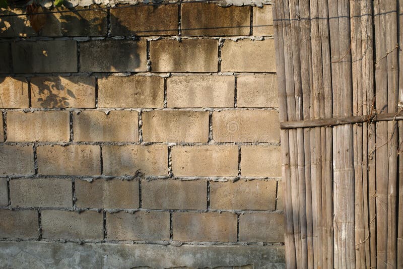 Brick Wall on the Side of the Road Stock Image - Image of road, space ...
