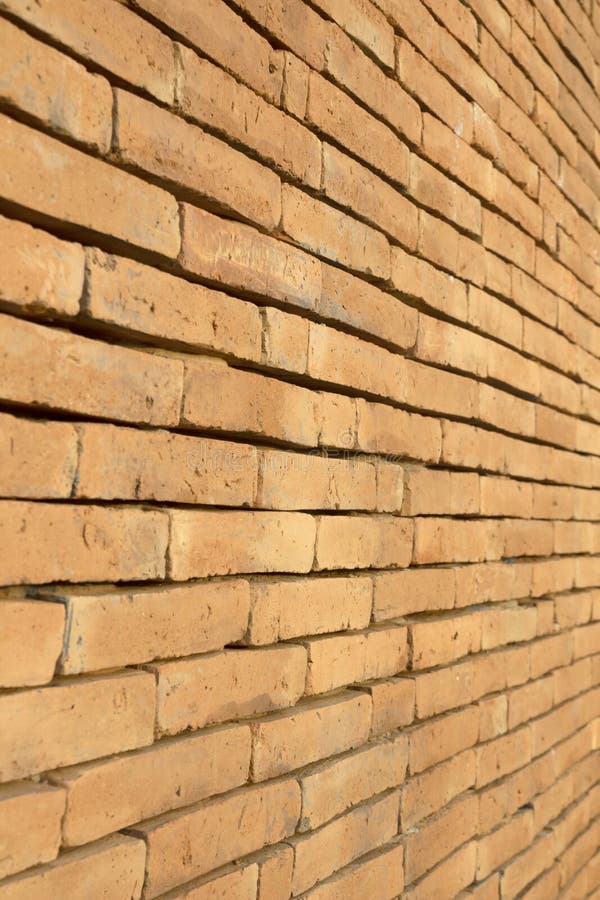 Brick Wall in Side View for Background Work Stock Photo - Image of side ...