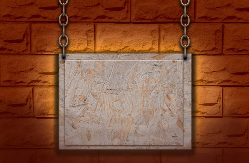 Brick Wall with a Sign Board Stock Image - Image of placement, posters ...